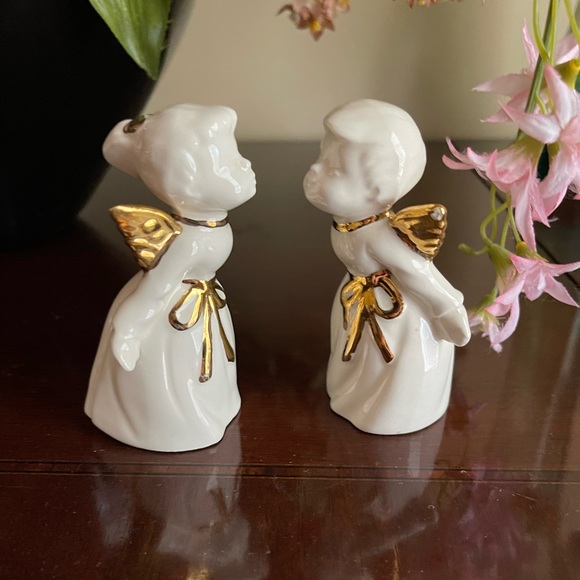 Holiday | Vintage Kissing Angels Boy And Girl Figurines Signed Bernice ...
